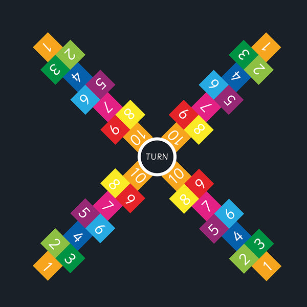 4 Way Hopscotch Marking - 5 x 5m – Sports Directory