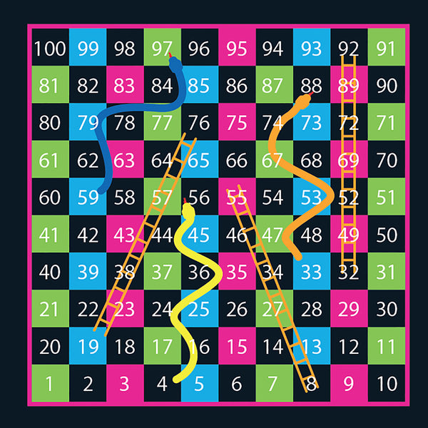 1-100 Solid Snakes & Ladders Marking - 3 x 3m – Sports Directory