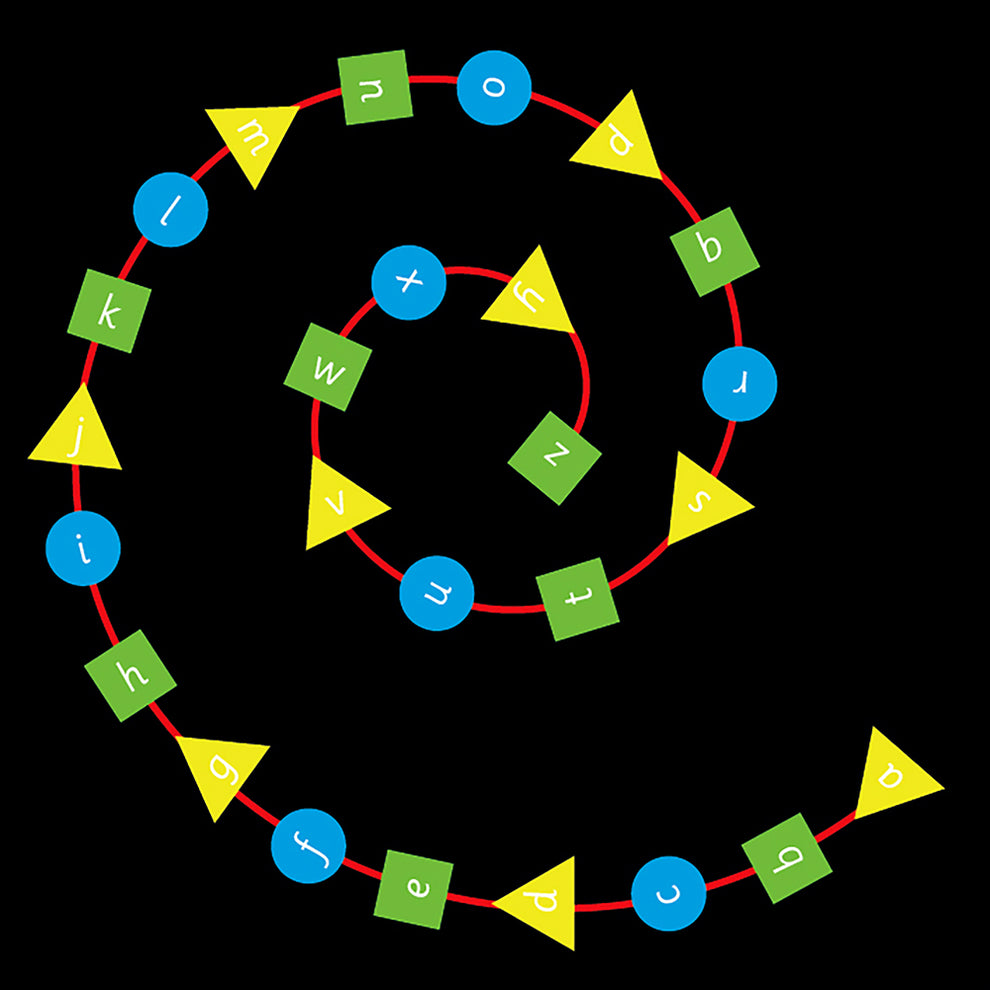 Alphabet Spiral Marking - 4m Diameter – Sports Directory